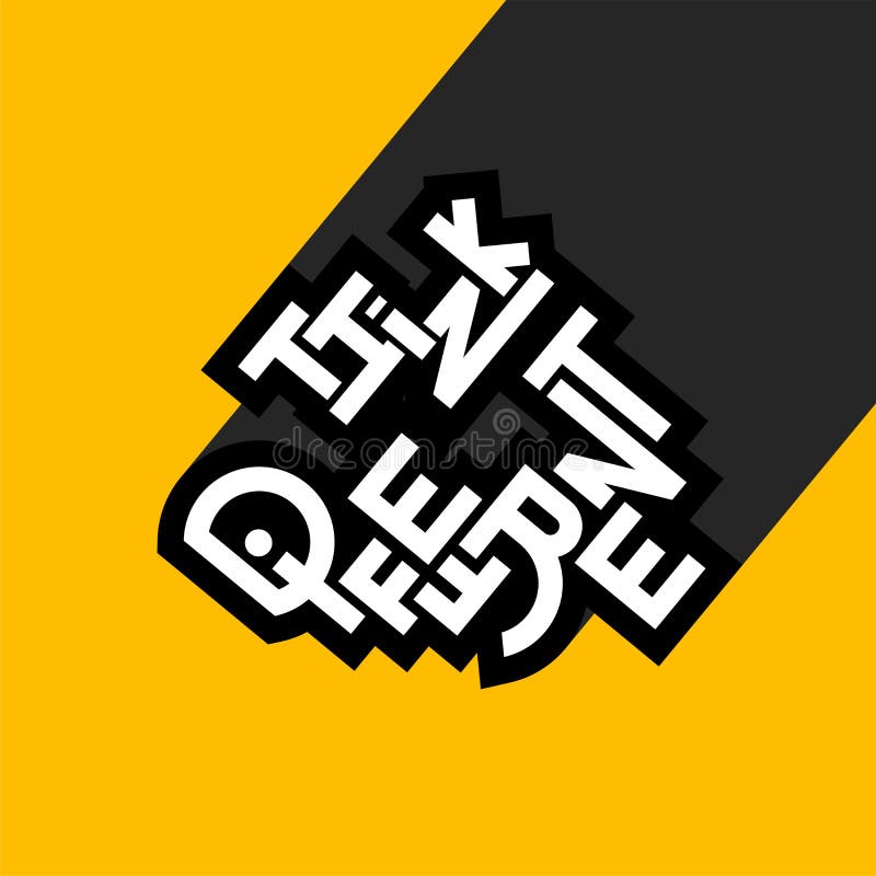 Think Different Phrase, Graffiti Logo Sign, Concept Icon Symbol Stock ...