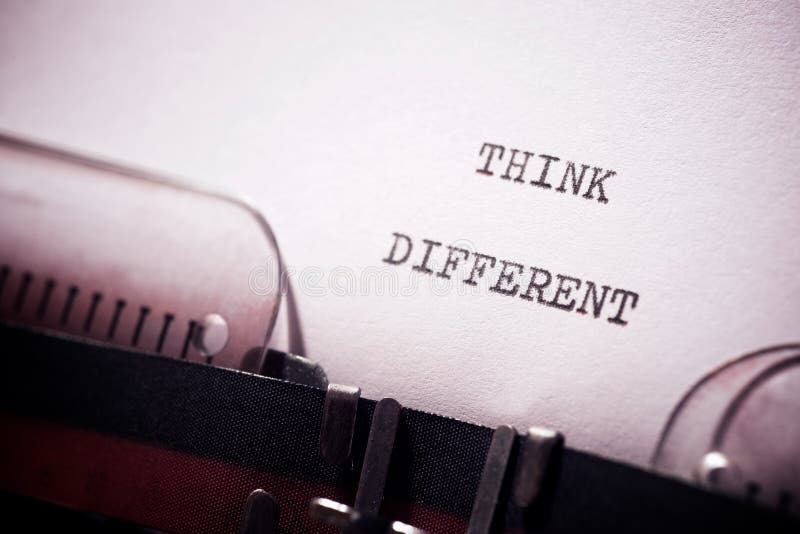 Think different phrase stock photo. Image of typed, texture - 203783296
