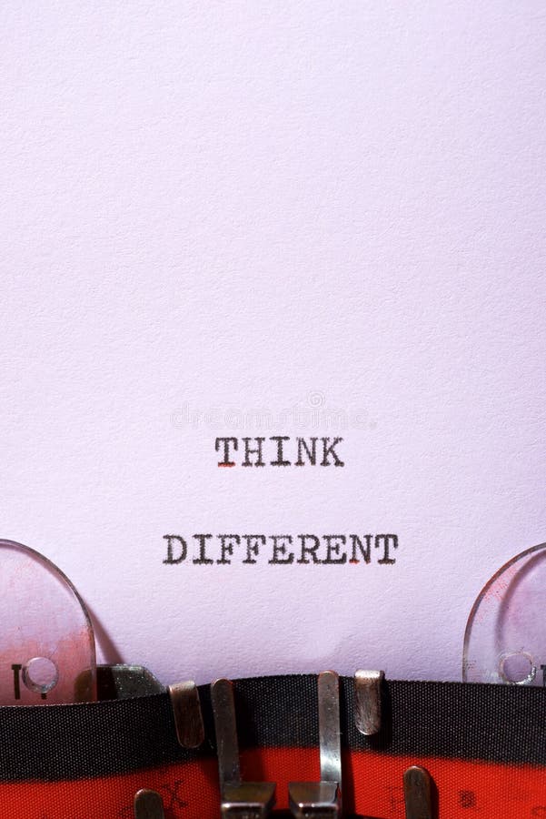 Think different phrase stock image. Image of creativity - 203783299