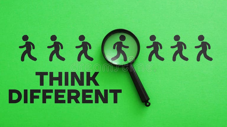Think Different is Shown Using the Text Stock Photo - Image of thinking ...