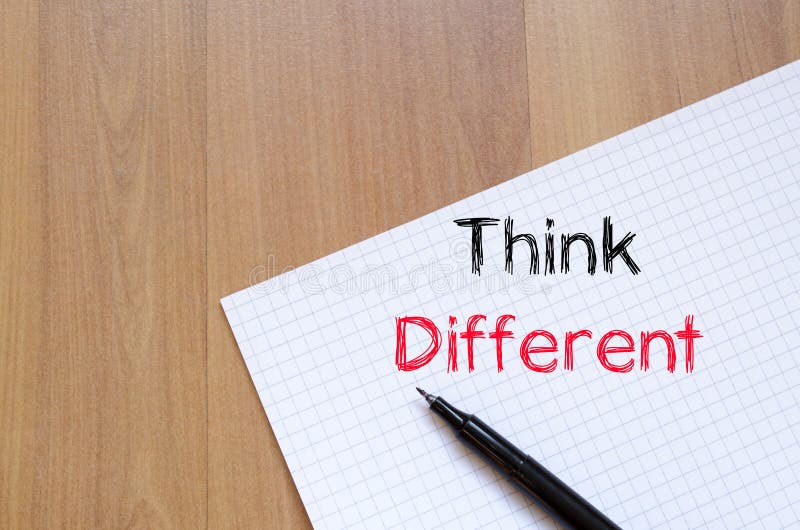 Think Different Text Concept On Notebook Stock Photo - Image of ...