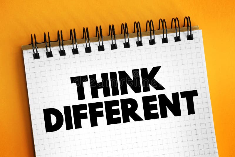 Think Different Text on Notepad, Concept Background Stock Image - Image ...
