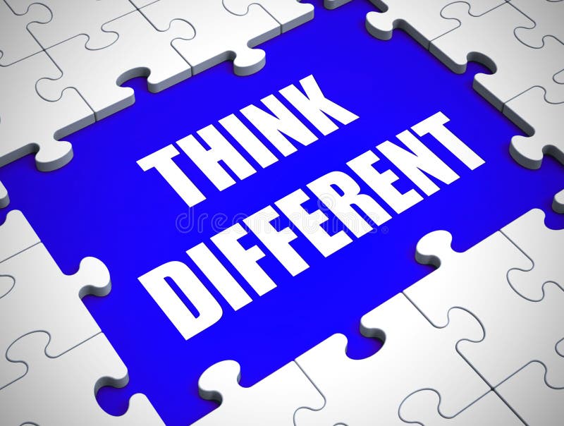 Think Different or Think Outside the Box for New Ideas or Approach - 3d ...