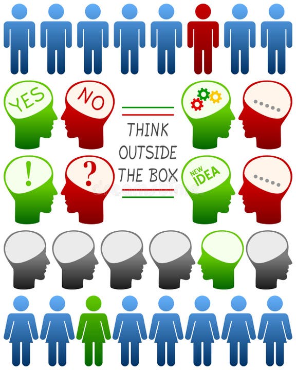 Think Different Think Positive Stock Vector - Illustration of object ...