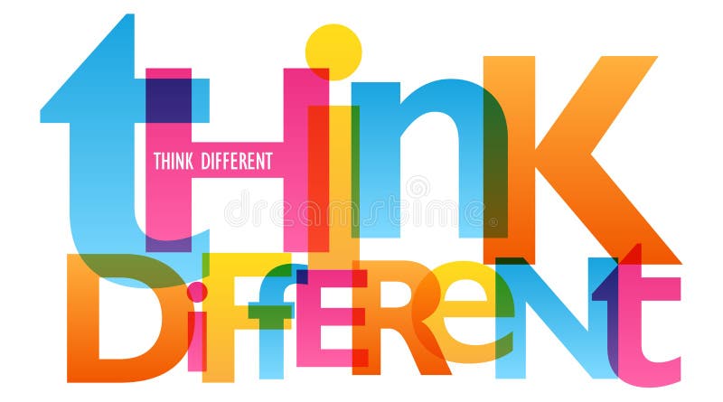 Think different idea lamps stock illustration. Illustration of business ...