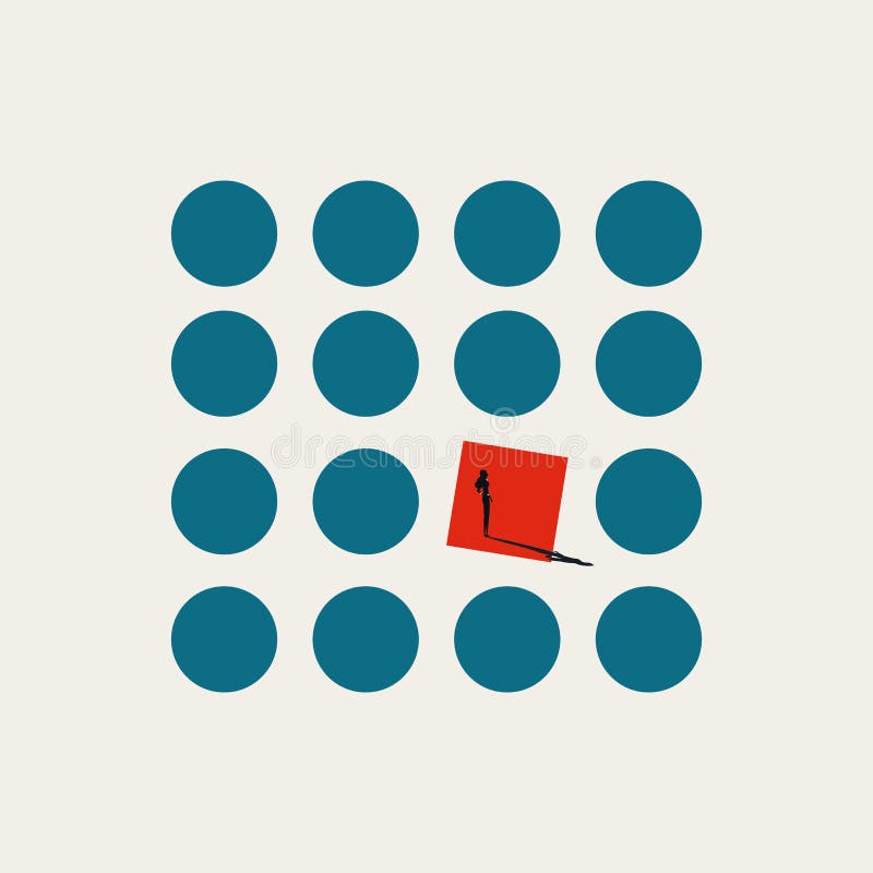 Symbol of Individualism, Business Leader Stock Illustration ...