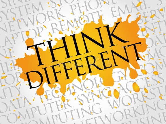 Think Different word cloud stock illustration. Illustration of ...