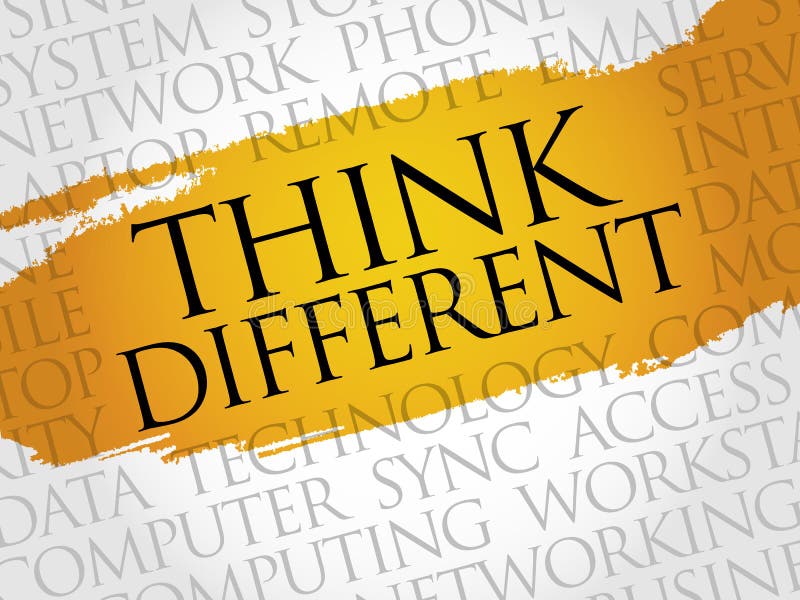 Think Different word cloud stock illustration. Illustration of business ...