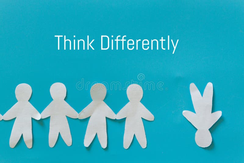 Think Differently Concept Image Stock Image - Image of individual ...