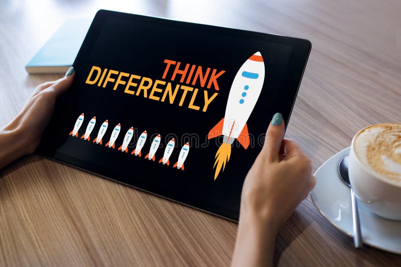 Think Differently, Mind Outside the Box, Creativity, Innovation Concept ...