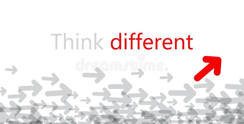 Think Different Poster with Arrows. Stock Vector - Illustration of ...