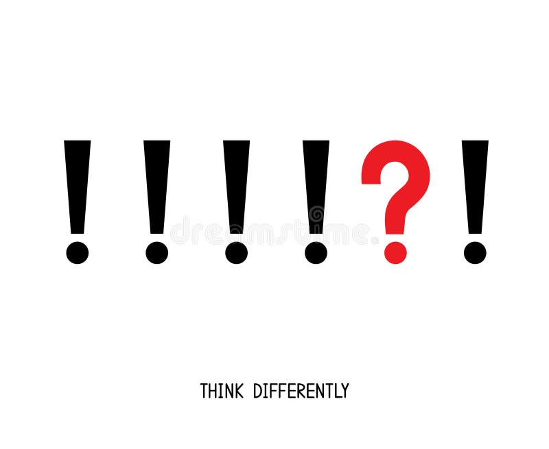 Think differently stock illustration. Illustration of design - 158833314