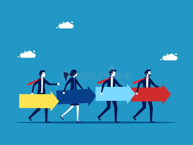 Arrows Same Direction Stock Illustrations – 188 Arrows Same Direction ...