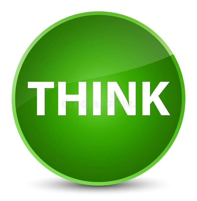 Think Elegant Green Round Button Stock Illustration - Illustration of ...