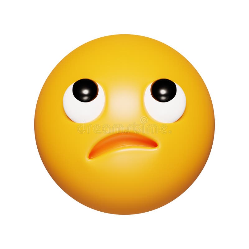 Think emoji 3d icon stock illustration. Illustration of organ - 283606164