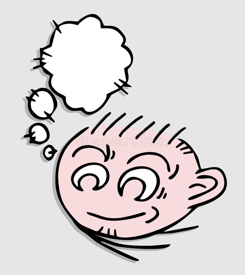 Think face stock vector. Illustration of comic, drawing - 26747527