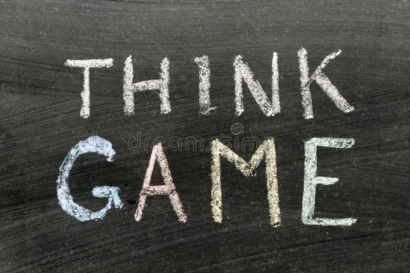 Think game stock photo. Image of chalkboard, think, blackboard - 33495892