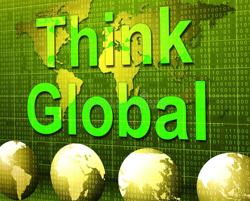 Think global concept stock illustration. Illustration of group - 9253737