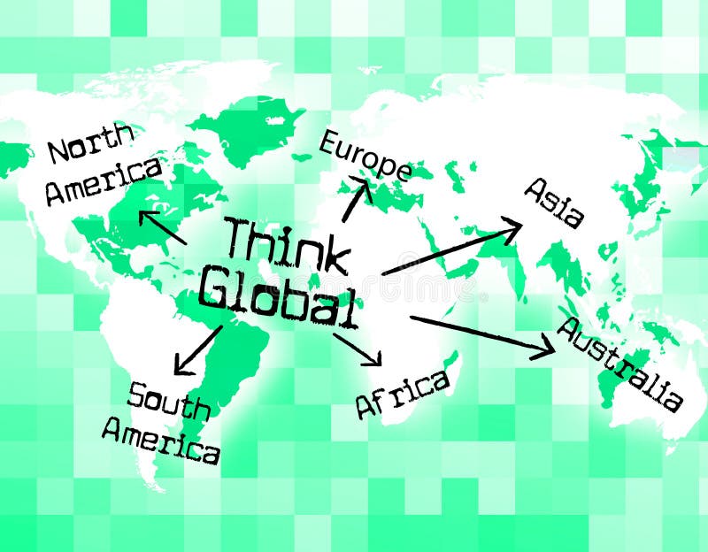 Think global concept stock illustration. Illustration of group - 9253737