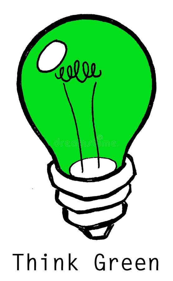 Think Green stock vector. Illustration of green, ecofriendly - 10432843