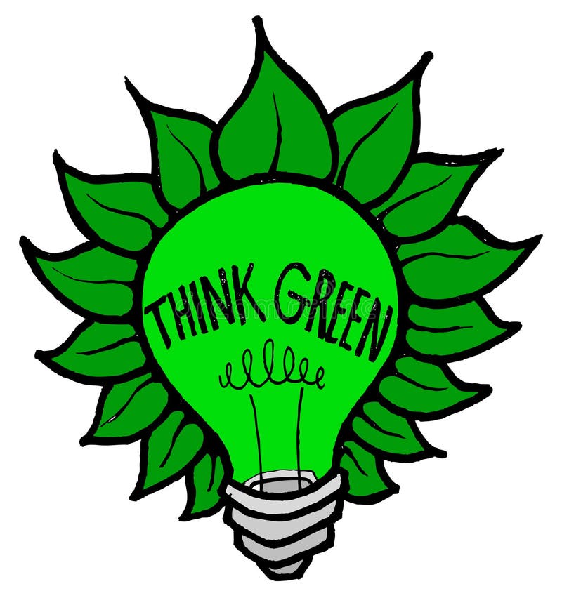 Think Green stock vector. Illustration of ecofriendly - 10434439