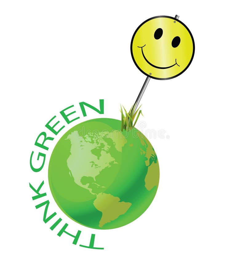 Think green stock vector. Illustration of environmentalism - 19579138