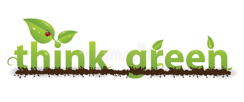 Think green stock vector. Illustration of alternative - 61381422