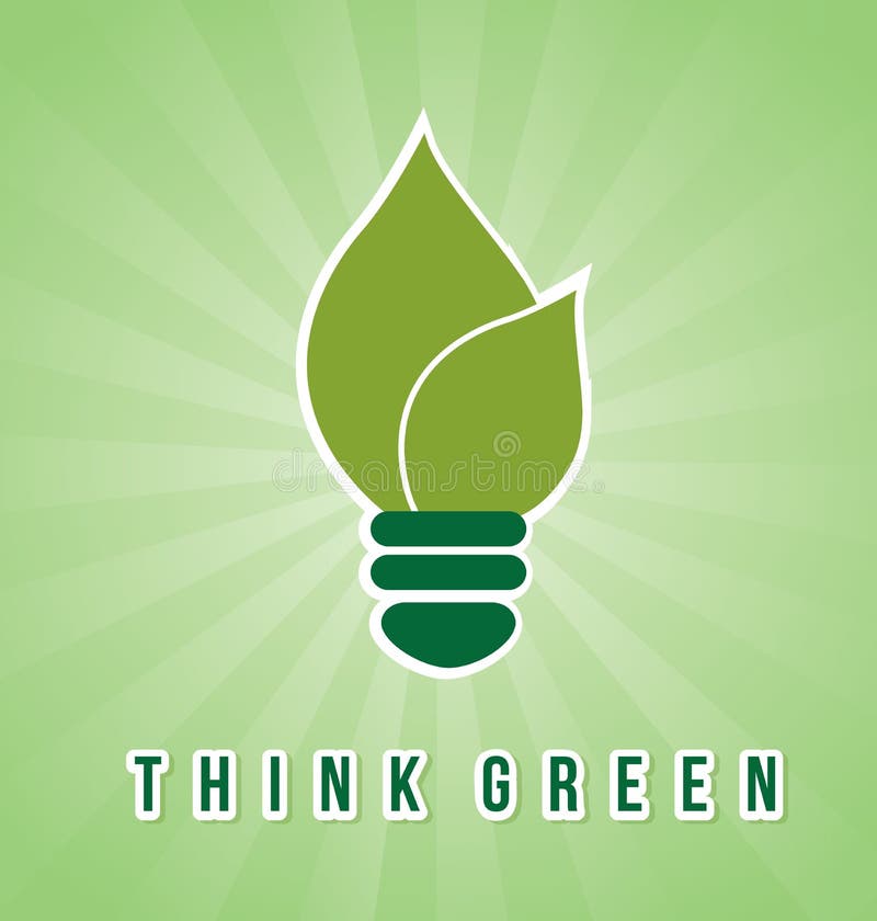 Think green stock vector. Illustration of plant, environmental - 32022034