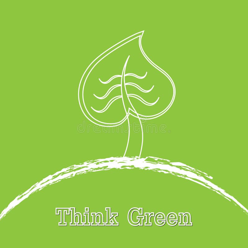 Think green stock illustration. Illustration of shows - 36232436