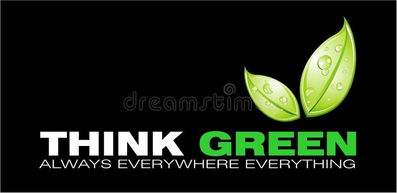 Think green card stock vector. Illustration of freshness - 7792098