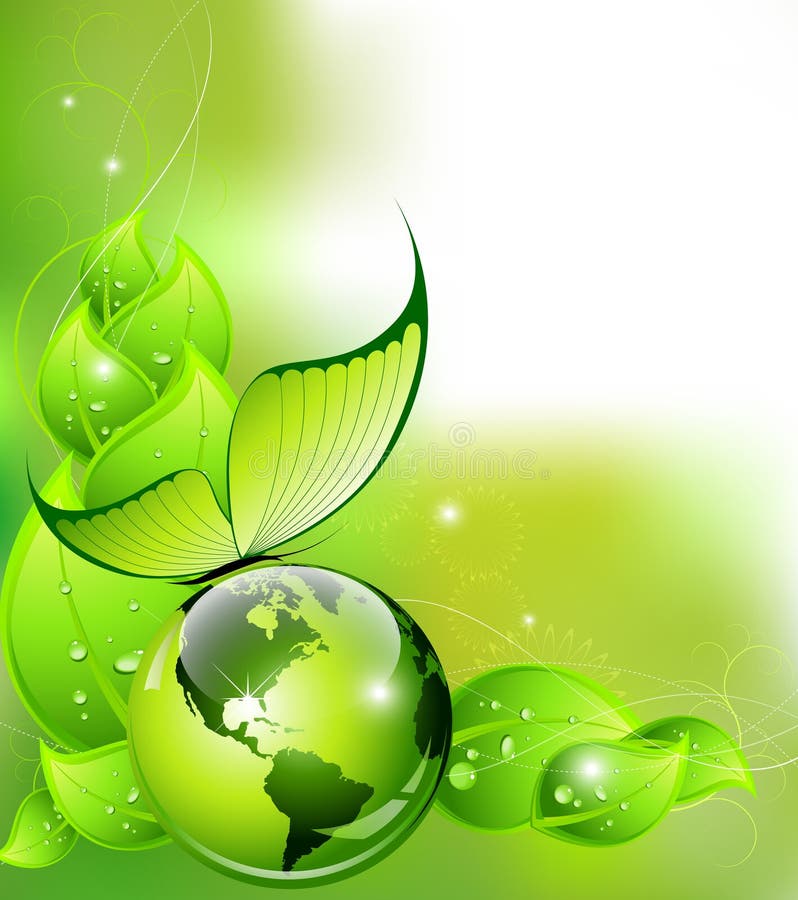 Think Green Concept: Environment and Nature Abstract Composition Stock ...