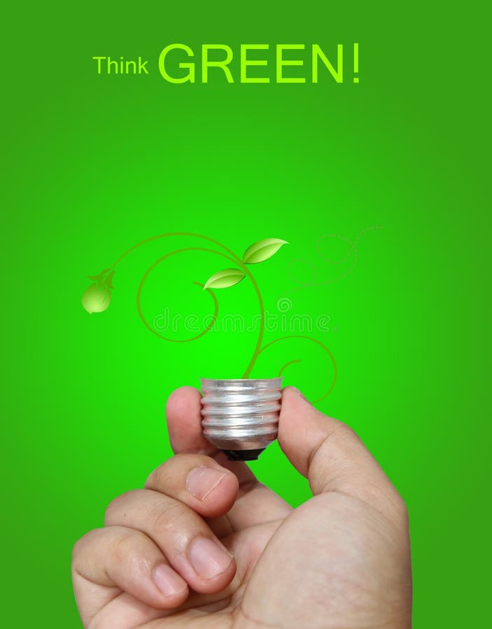 Think green concept stock image. Image of green, earth - 35054959