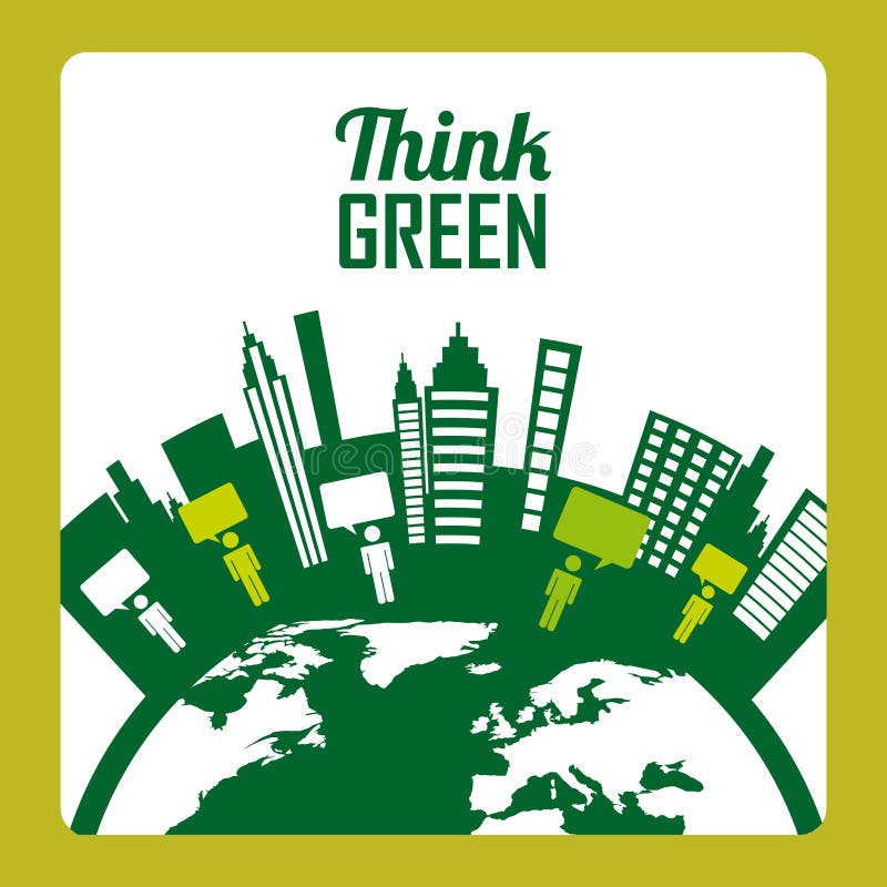 Think green design stock vector. Illustration of element - 62704398