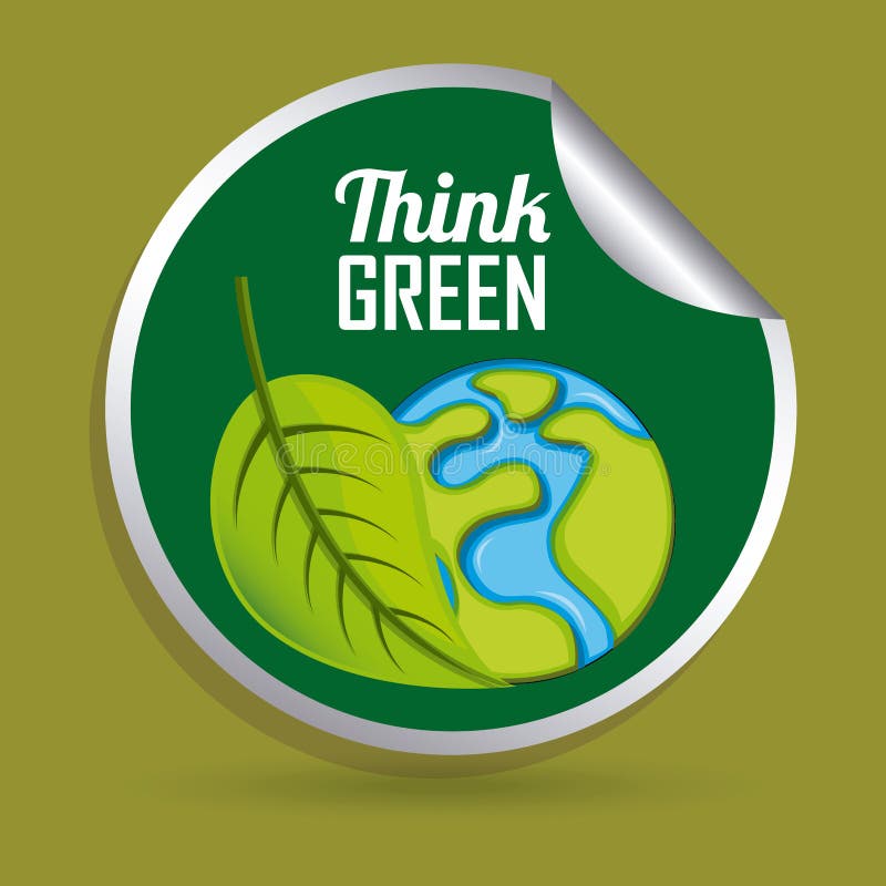 Think green design stock vector. Illustration of icon - 62704757