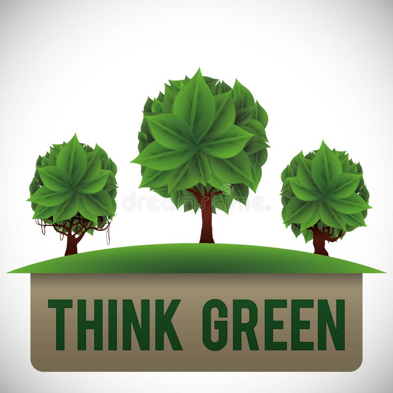 Think green design stock vector. Illustration of saving - 58564406