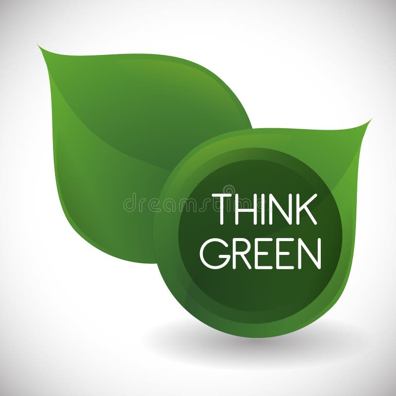 Think green design stock vector. Illustration of nature - 58564553