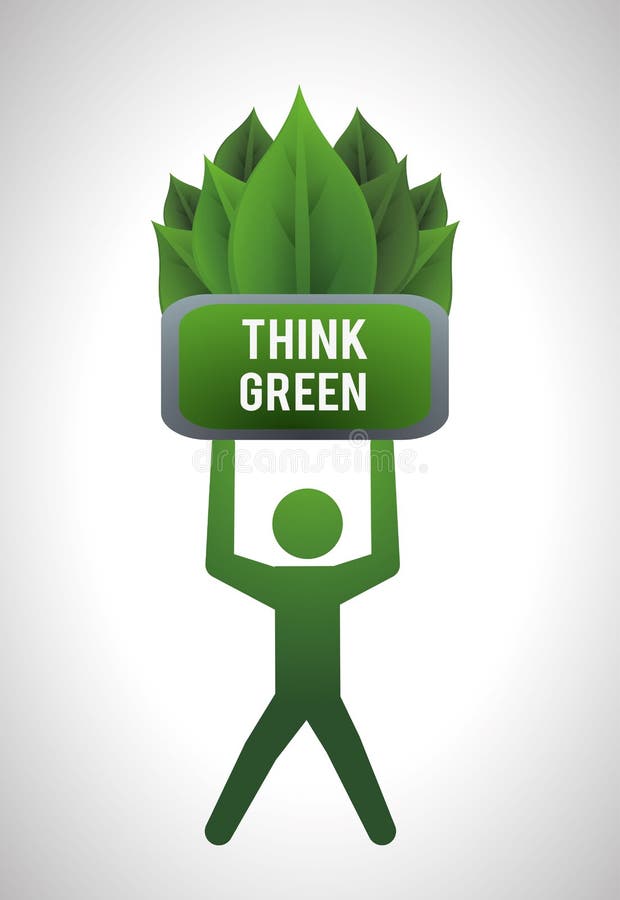 Think green design stock vector. Illustration of green - 58564743