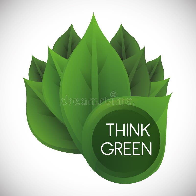 Think green design stock vector. Illustration of icon - 58566019