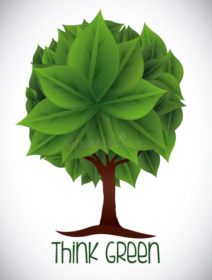 Think green design stock vector. Illustration of environmental - 45739832