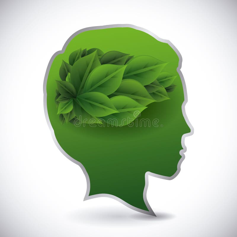 Think green design stock vector. Illustration of sign - 45739874