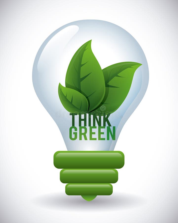 Think green design stock illustration. Illustration of icon - 45740051
