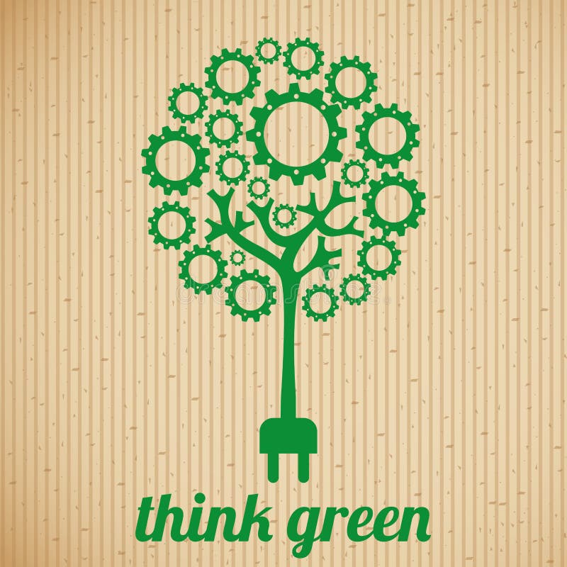 Think green stock vector. Illustration of sign, banner - 49889813