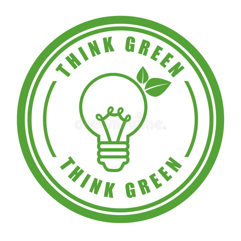 Think green stock vector. Illustration of green, concept - 51370717