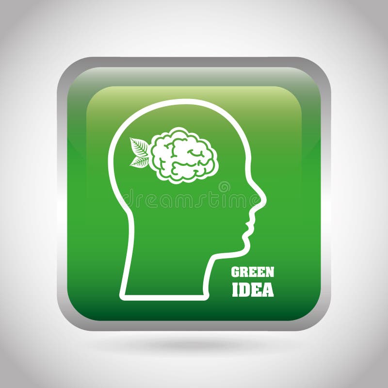 Think green stock vector. Illustration of sign, poster - 51370743