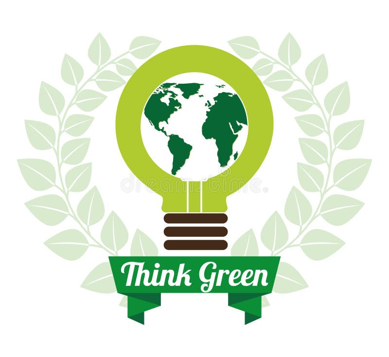 Think green stock vector. Illustration of nature, graphic - 51370760