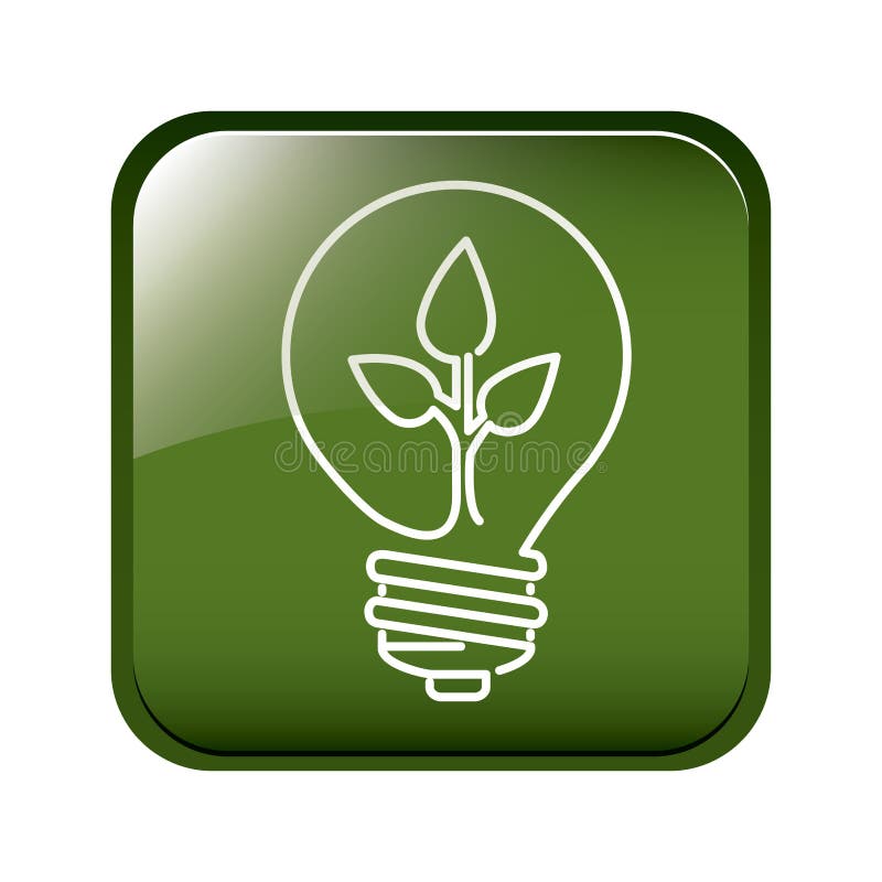 Think green energy stock vector. Illustration of bulb - 84597867