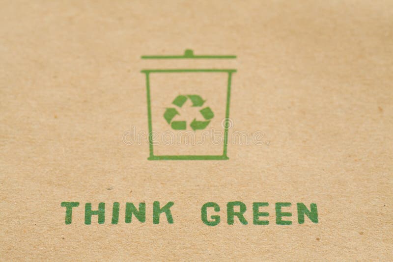 Think green stock image. Image of garbage, environment - 33992843
