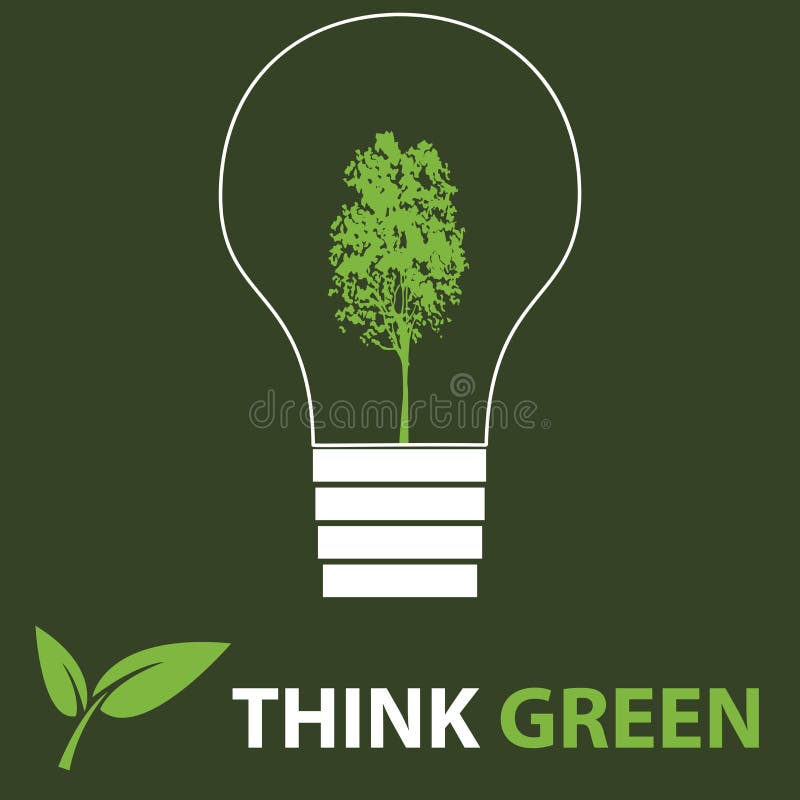 Think green sign stock image. Image of abstract, cubes - 23226447