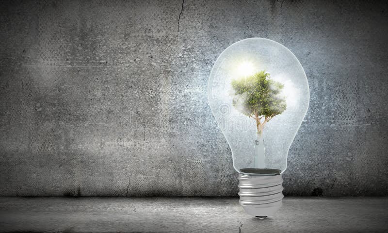 Think green stock photo. Image of energy, creative, lamp - 49914456