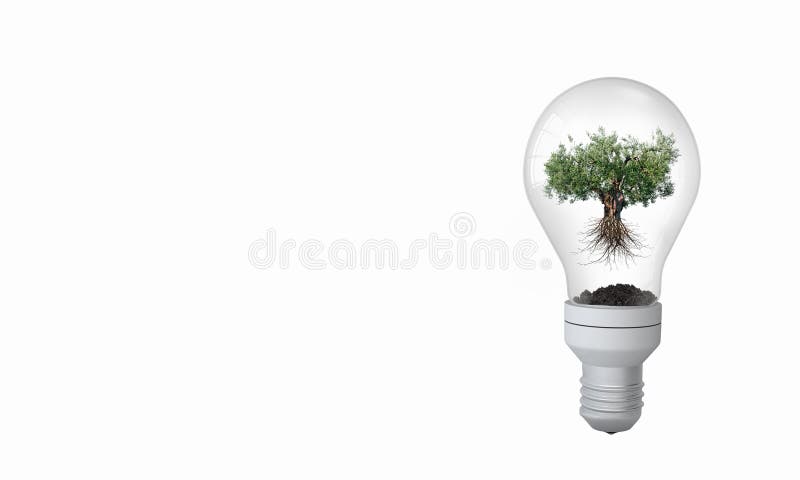 Think green stock illustration. Illustration of lightbulb - 51626452